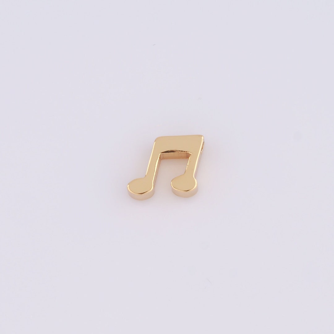 1 Pcs 18K Gold Filled Musical Note Spacer Beads,musical Note Beads ...