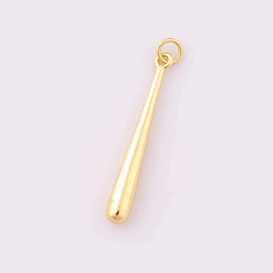Gold Baseball Bat Pendant,18k Gold Filled Minimalist Charm,simple Charm ...