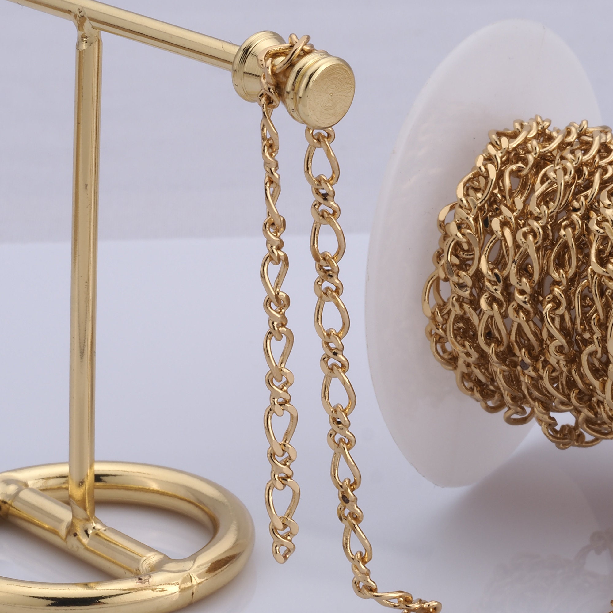 Gold Figure 8 Chain, 18K Gold Filled Semi Finished Chain, Specialty ...