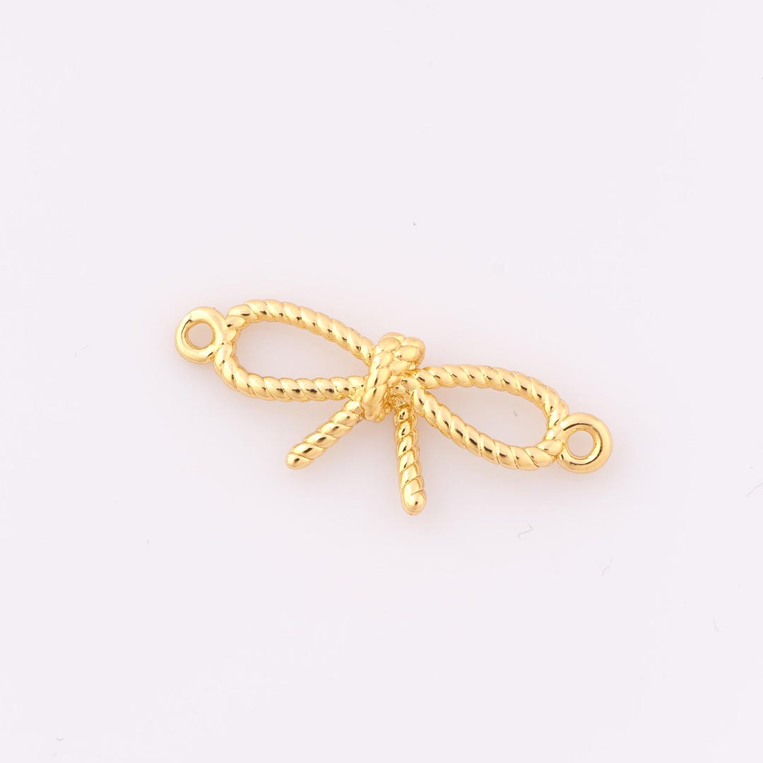 1 Pcs Gold Bow Connector,18k Gold Filled Bow Connector,bow Connector ...
