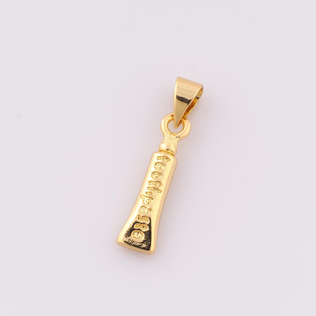 1 Pcs Gold Toothpaste Pendant,18k Gold Filled Toothpaste Charm ...