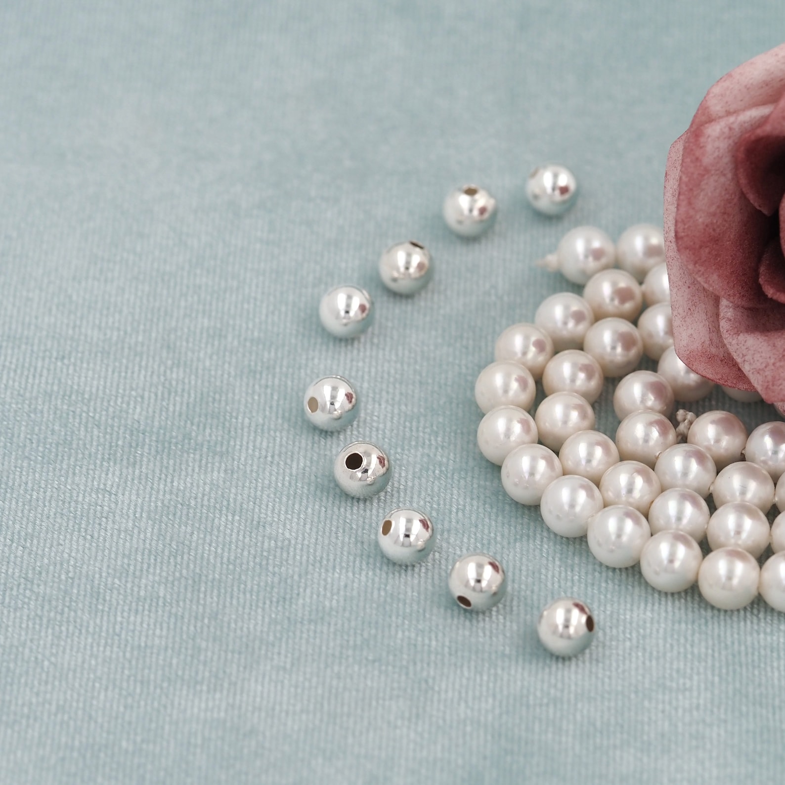 Sterling Silver Round Beads,925 Sterling Silver Seamless Beads,silver ...