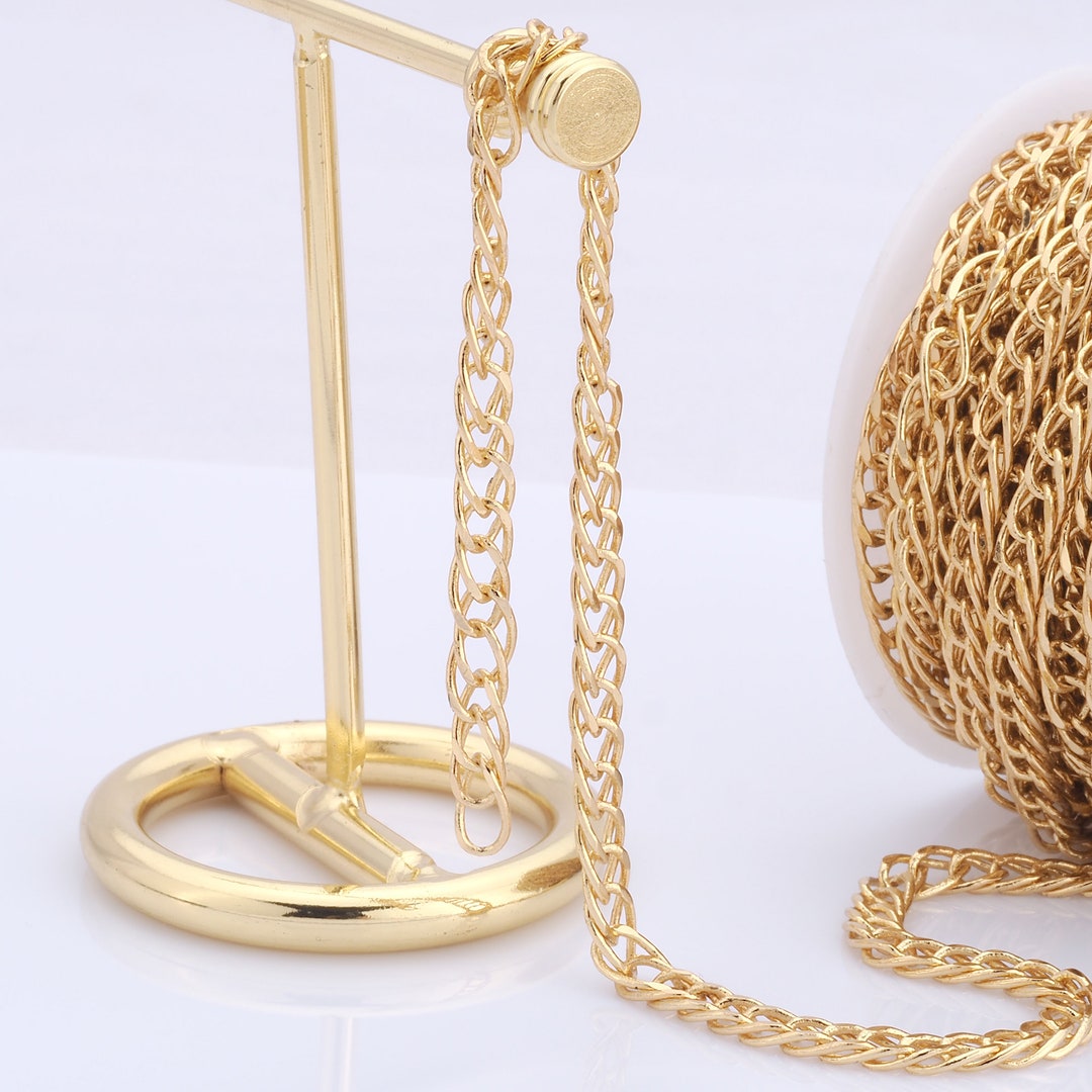 Gold Curb Chain, 18K Gold Filled Semi Finished Chain, Specialty Chains ...
