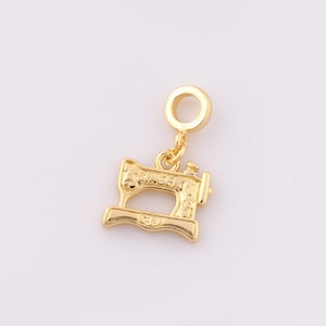 Gold Sewing Machine Pendant,18k Gold Filled Sewing Machine Charm,sewing ...