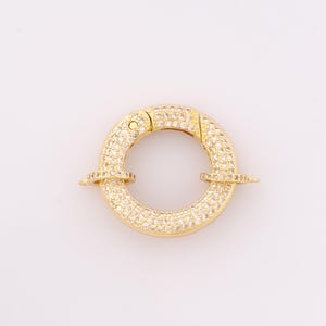 1 Pcs Gold Push Door Clasp,18k Gold Filled Round Clasp,snap Clasp for ...