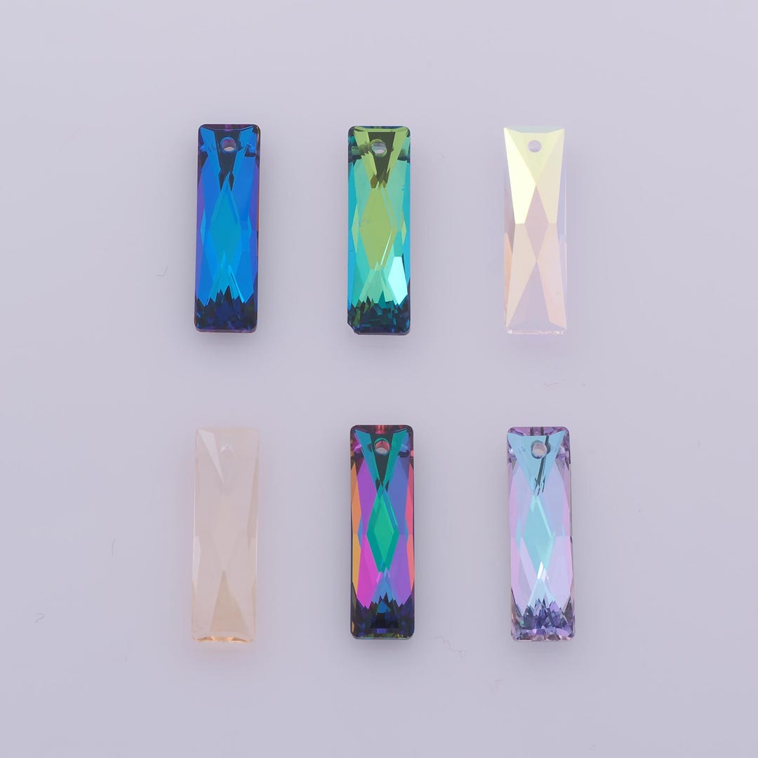1 Pcs Baguette Crystal Pendant,crystal AB Charms,austrian Crystal,made ...