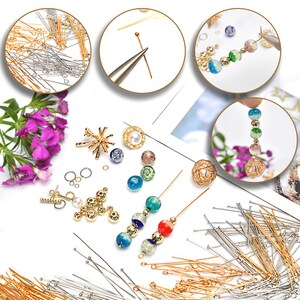 100 Pcs Platinum Ball Pins Non Tarnish Craft Earring Bracelet Jewelry ...