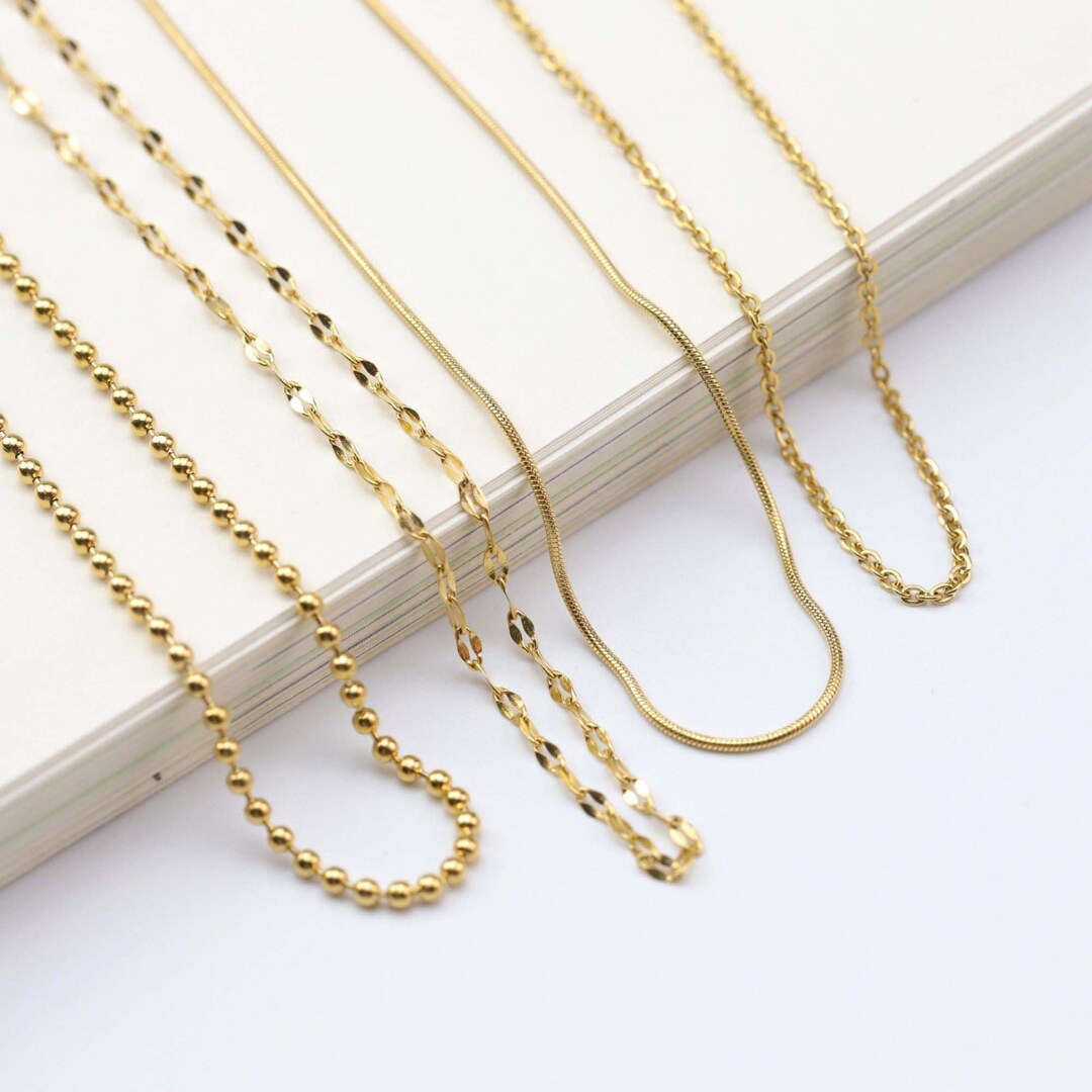 Finished Necklace, Titanium Steel, Ready to Wear, Oval, Lip Chain ...