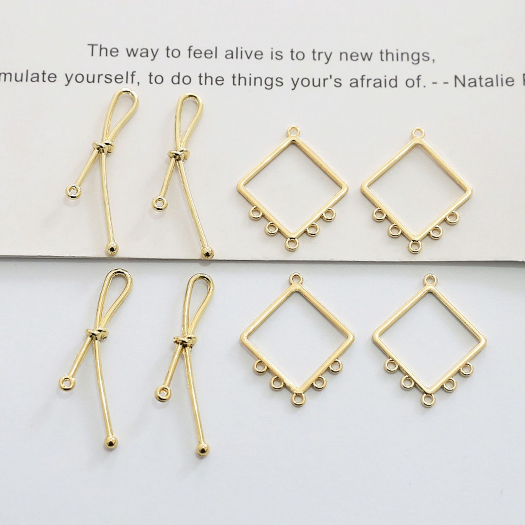 14K Gold Plated Loop Pendant With5 Loops,knotted Rope Pendant,for ...