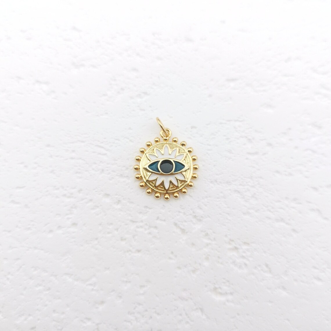 Enamel Evil Eye Collection Charm,18k Gold Plated,micro Devil's Eye ...