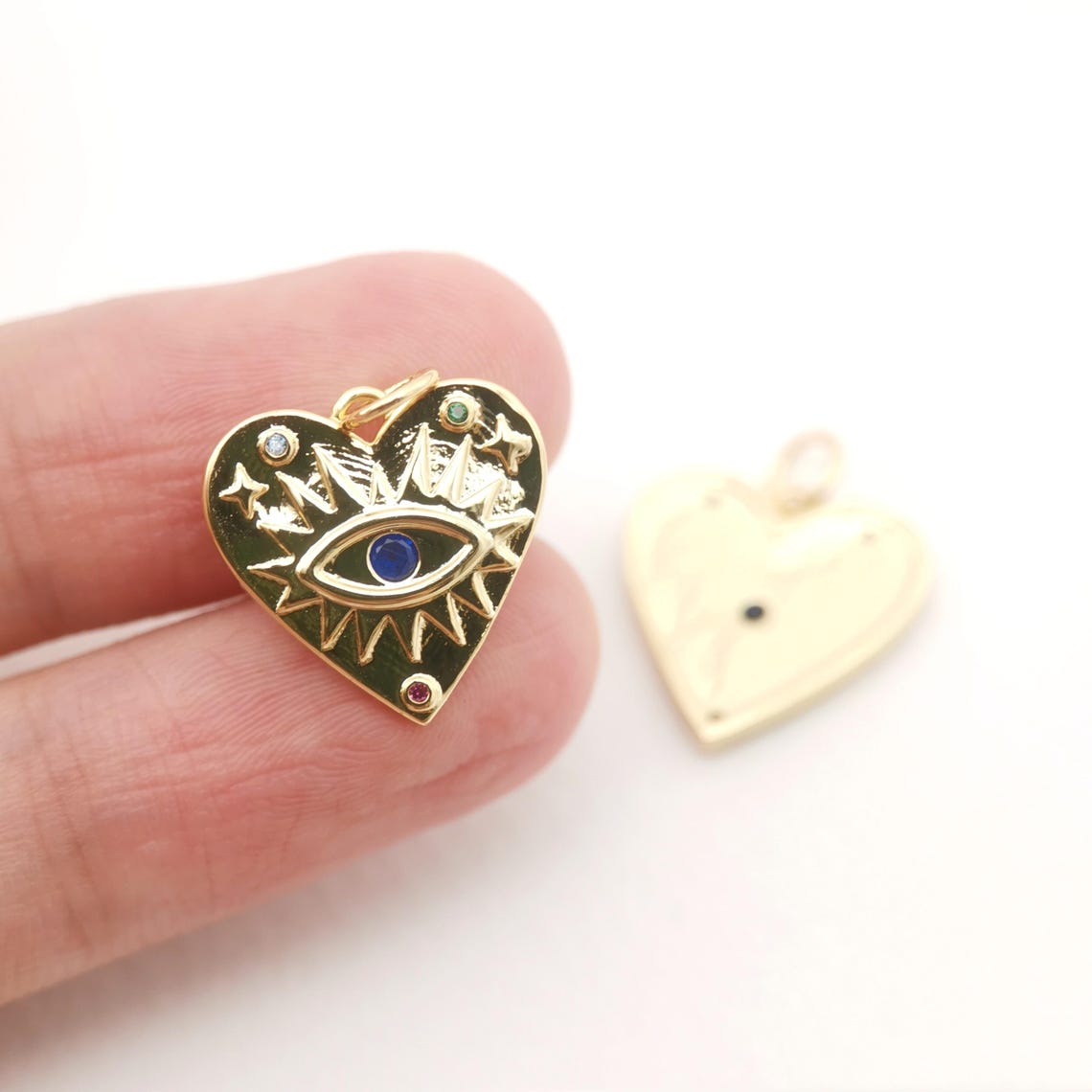 Enamel Evil Eye Collection Charm,18k Gold Plated,micro Devil's Eye ...
