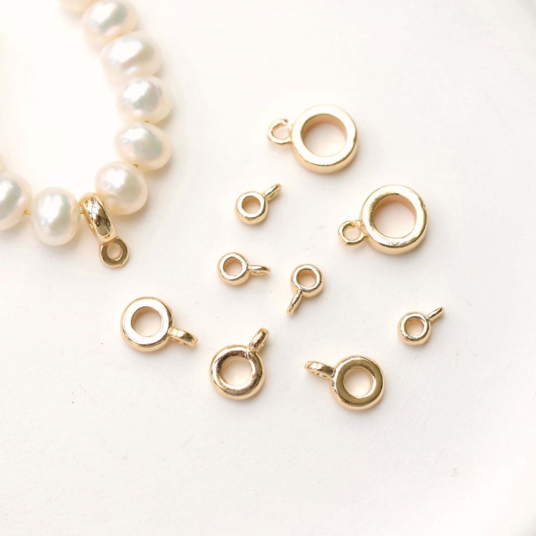 Gold Clasp, Round Shape Clasps, 14K Gold Plated, Basic Accessories for ...