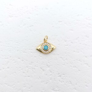 Enamel Evil Eye Collection Charm,18k Gold Plated,micro Devil's Eye ...