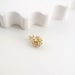 Tiny 3D Flower Ball Charm,18k Gold Plated,cubic Zircon Flower Ball ...