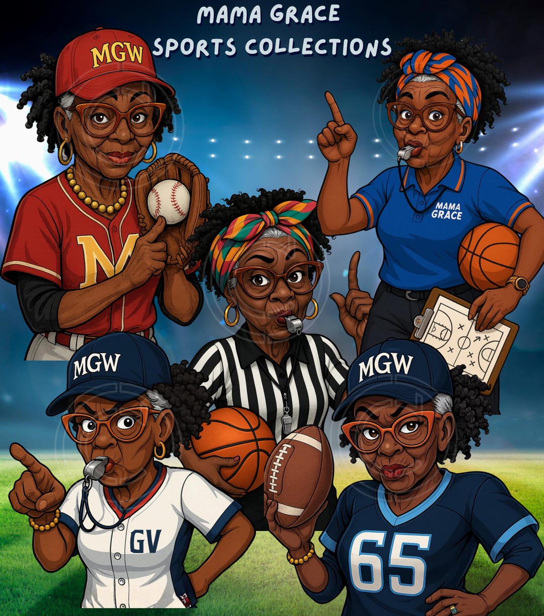 Mama Grace Sports PNG Designs (digital Download) - Etsy