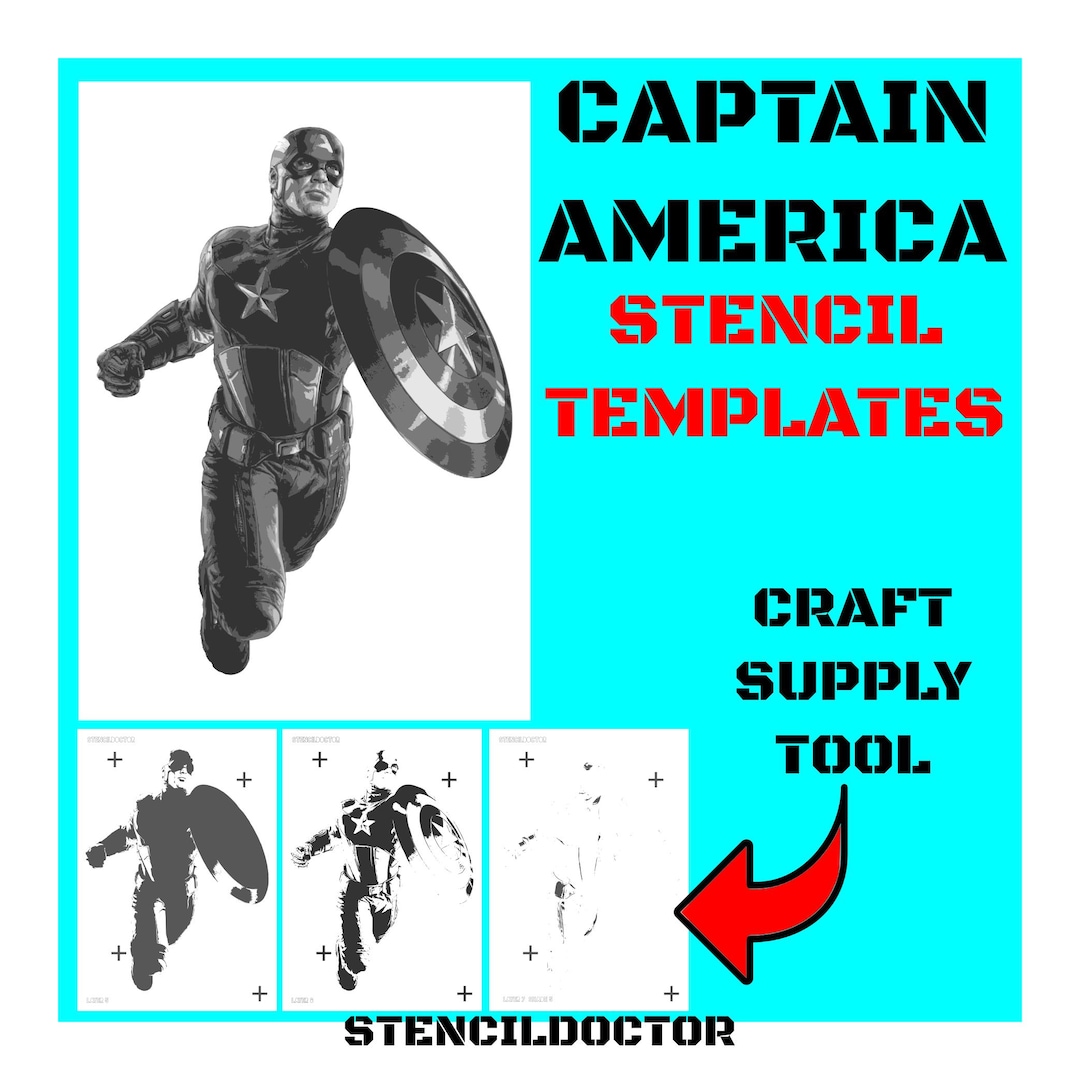 SUPERHERO 1. Stencil Templates, Craft Supply Tool, Airbrushing, Spray ...