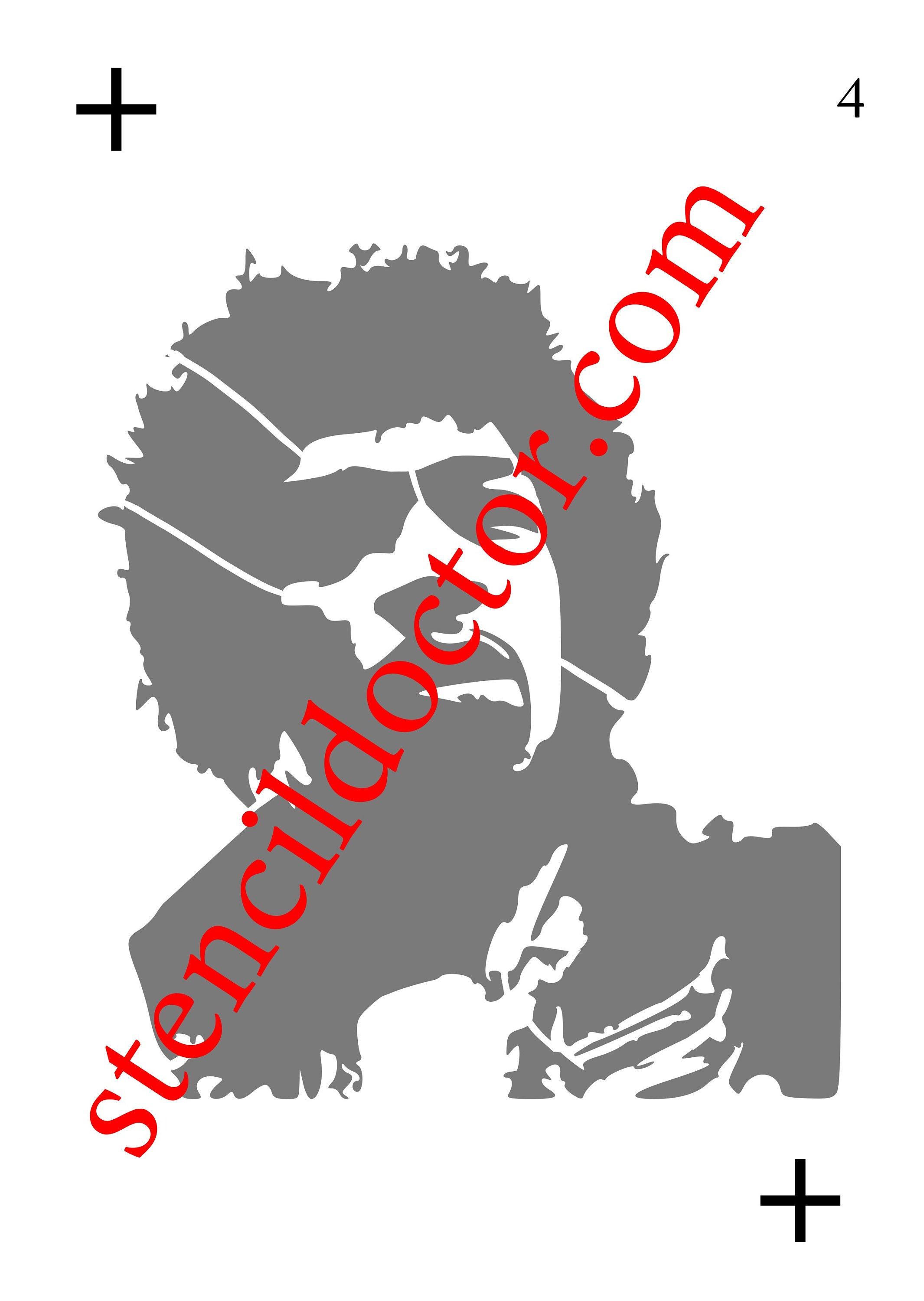 Jimi Hendrix 6 Layer Stencil Template | Print and Cut | Digital ...