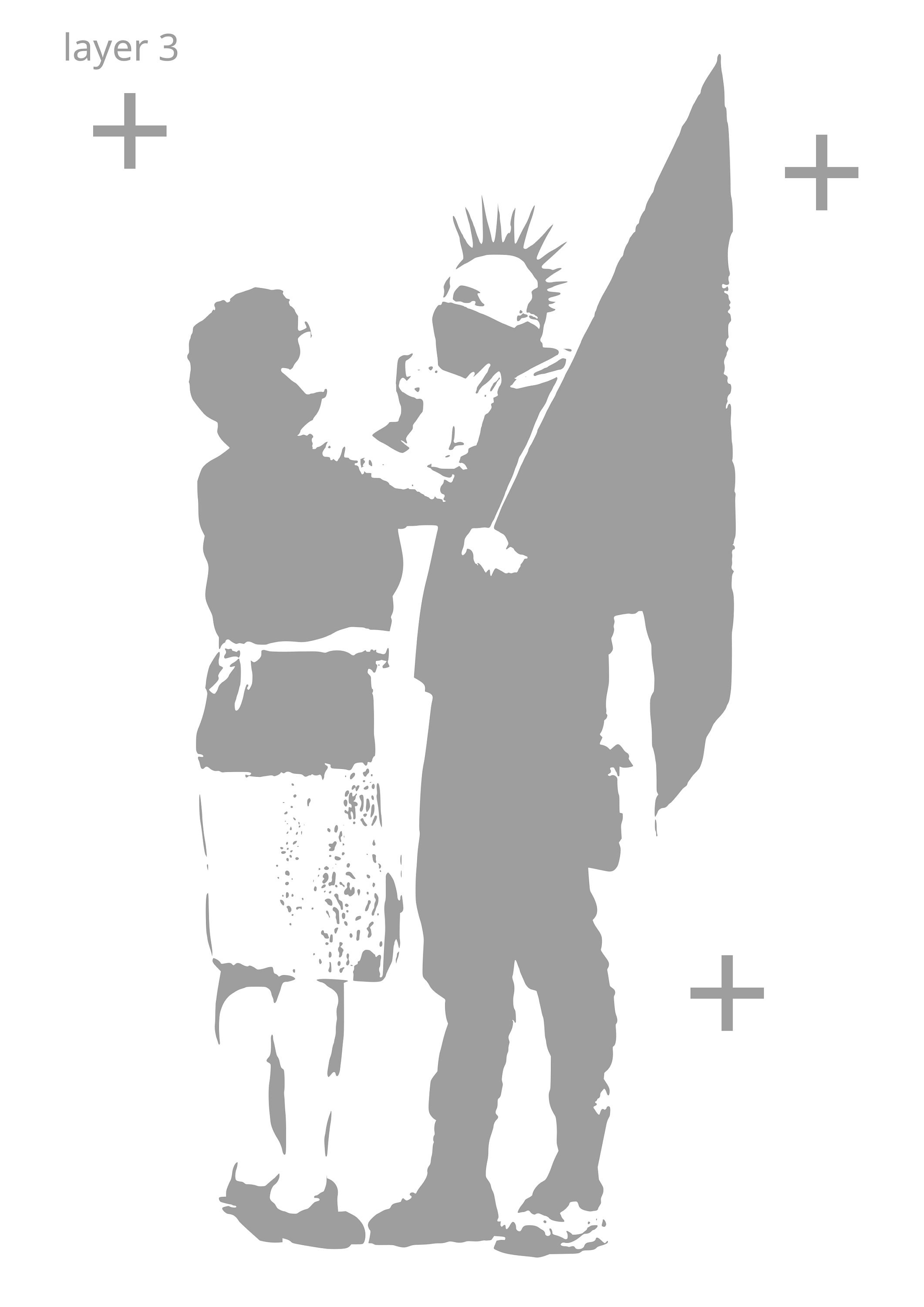 Banksy, Anarchy Punk. Multi-layer Stencil Templates | Cricut | Stencils ...