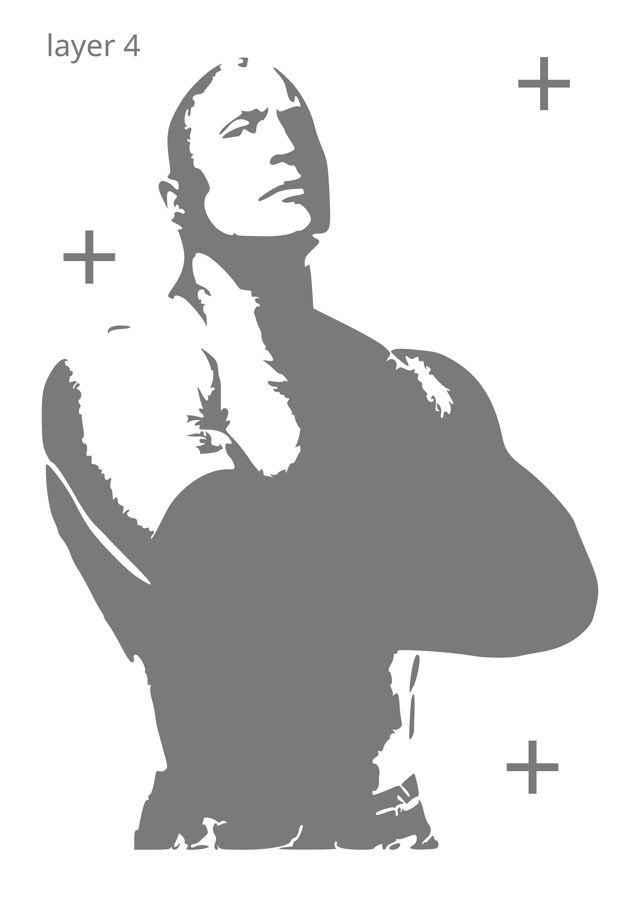 The Rock Stencil Templates Print and Cut Digital Download Arts and ...