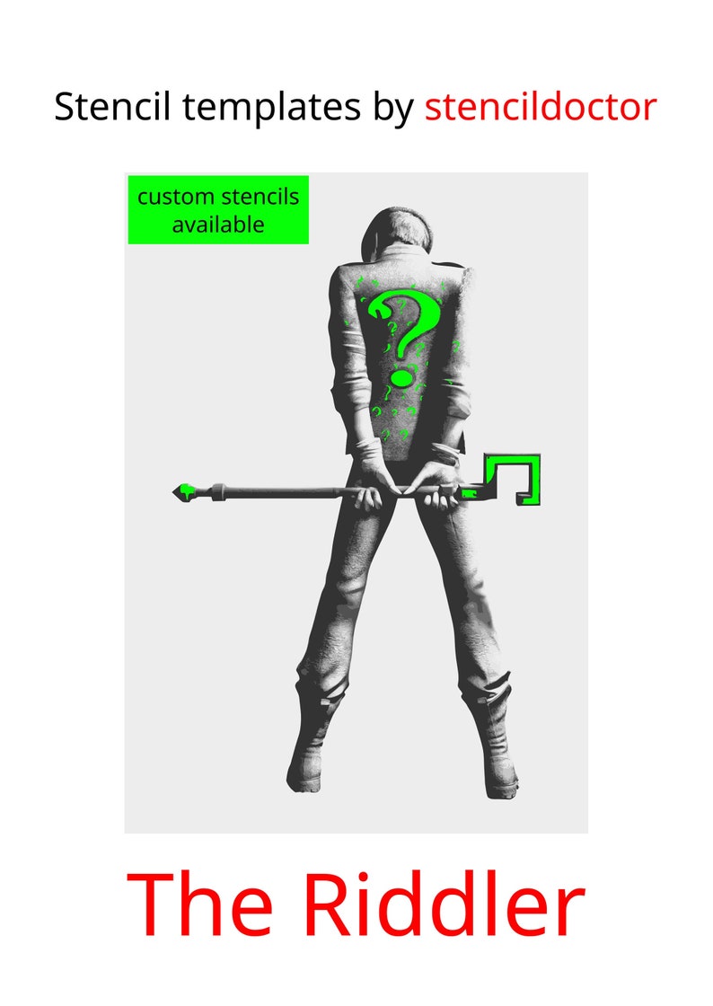 The Riddler. Stencil Templates and Art Print. | Multi Layer Stencil ...