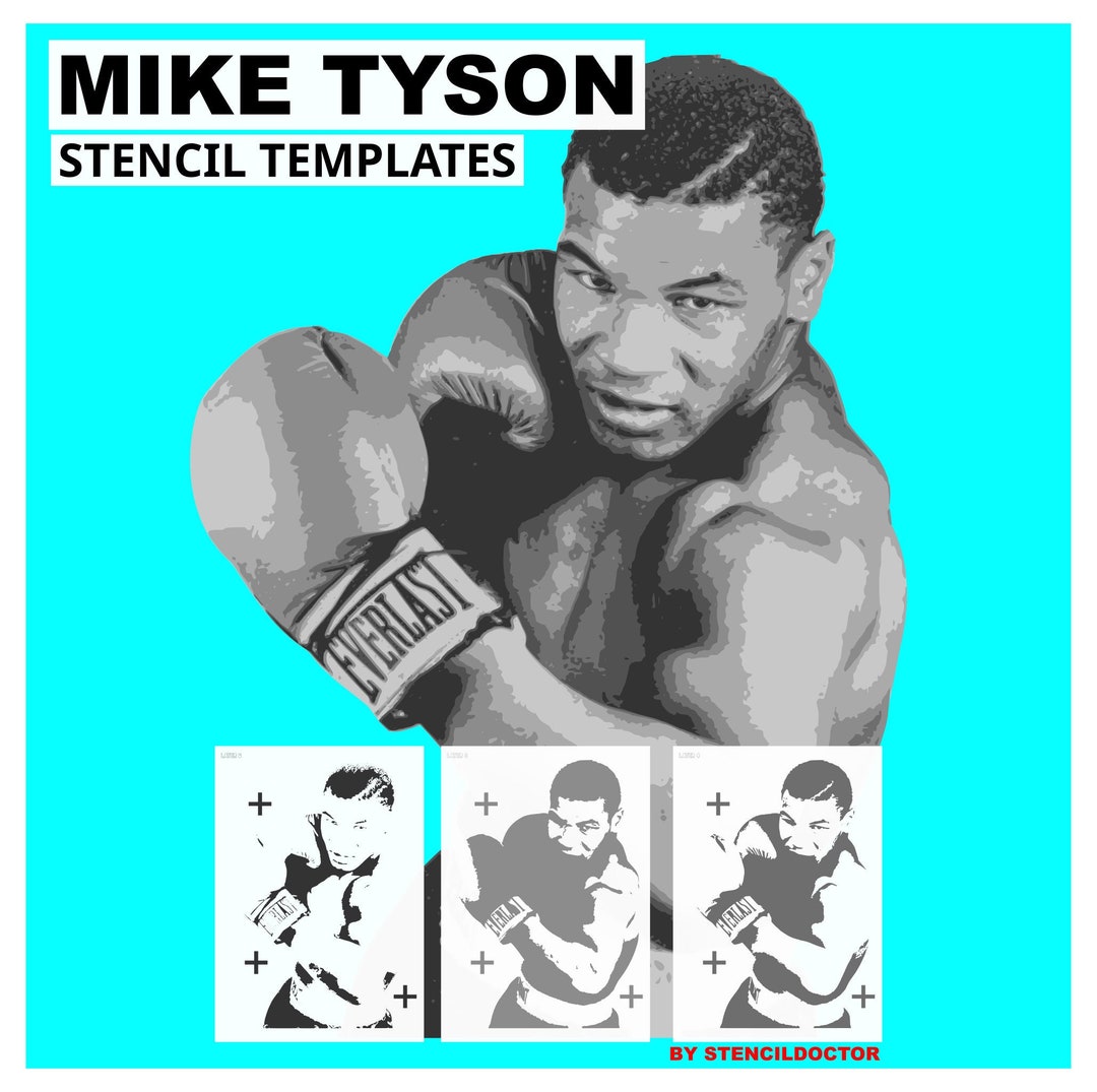 Mike Tyson. Multi-layer, Stencil Templates | Cut and Paint | Wall ...