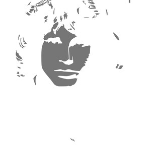 Jim Morrison Stencil Template: 10-layer A4 Art Print (digital Download ...