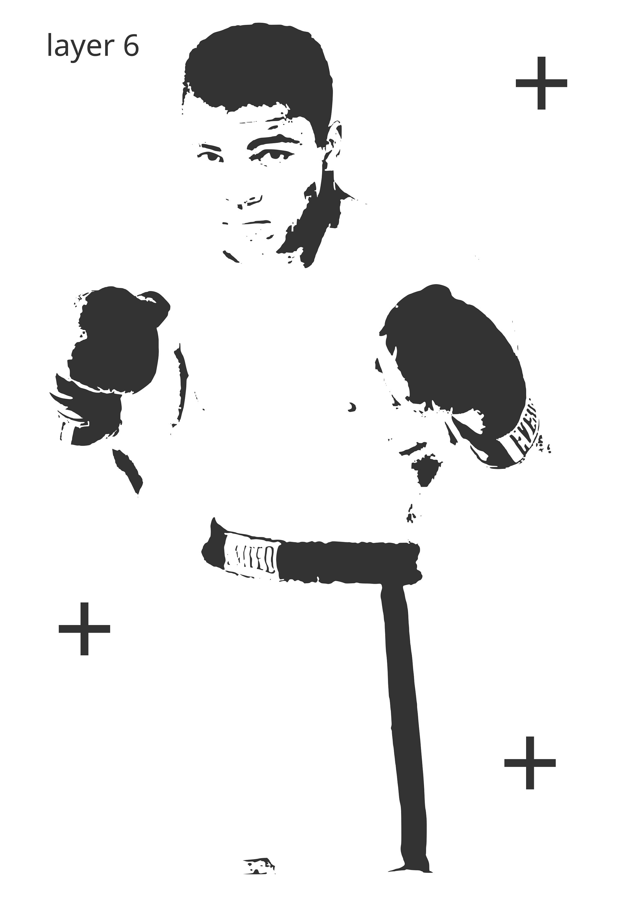 Muhammad Ali Stencil Templates | Print and Cut | Digital Download ...