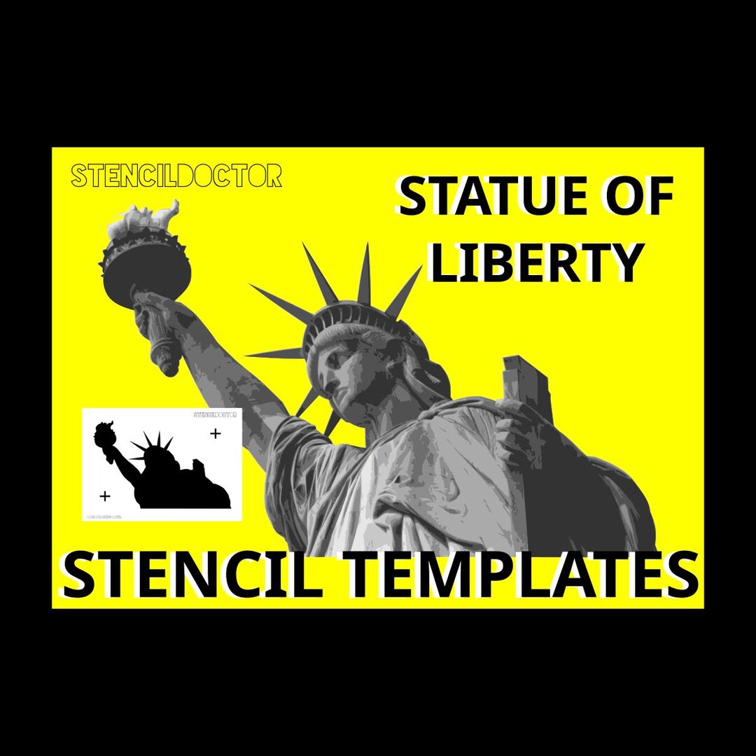 STATUE OF LIBERTY. Multilayer Stencil Templates for Arts and Crafts ...