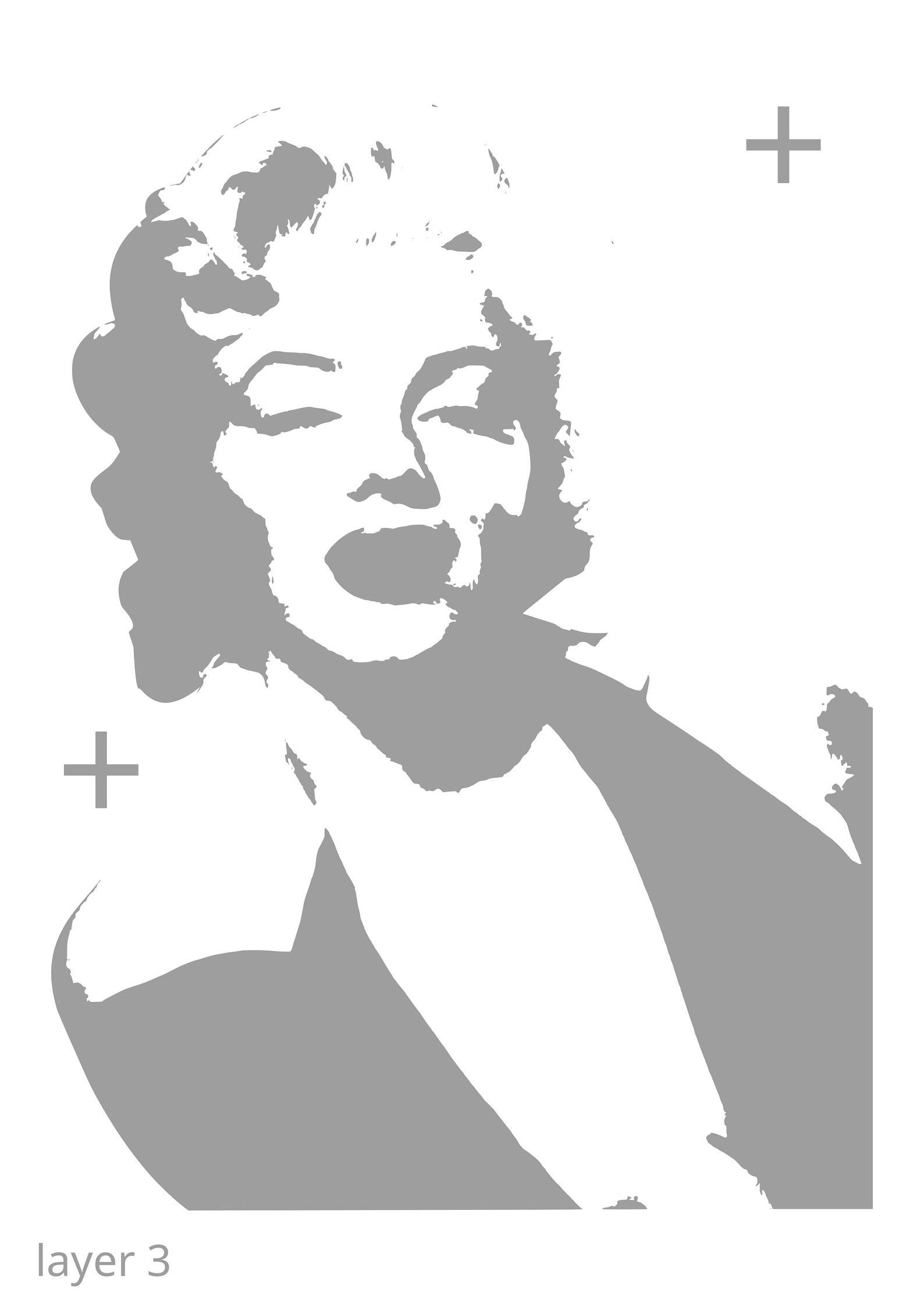 Marilyn Monroe Stencil Template | Print and Cut | Digital Download ...