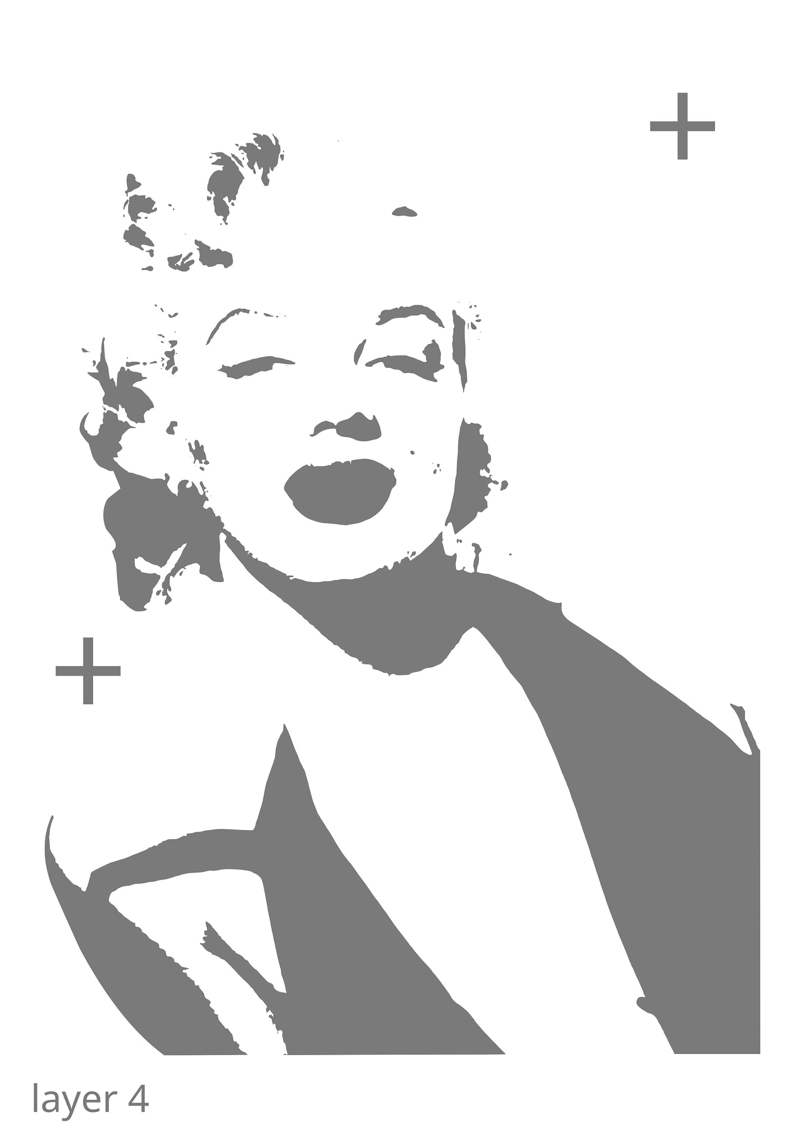 Marilyn Monroe Stencil Template | Print and Cut | Digital Download ...