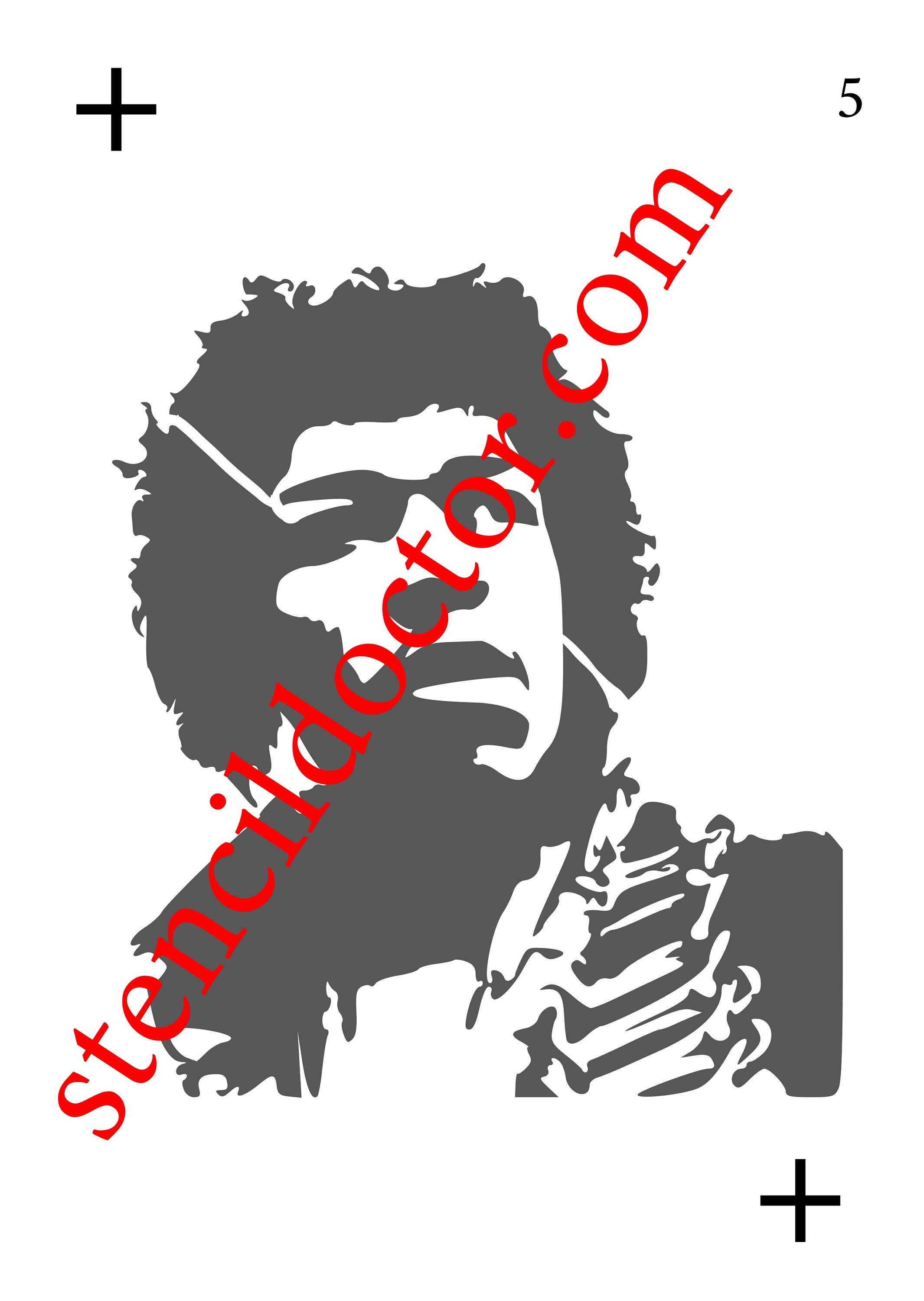 Jimi Hendrix 6 Layer Stencil Template | Print and Cut | Digital ...