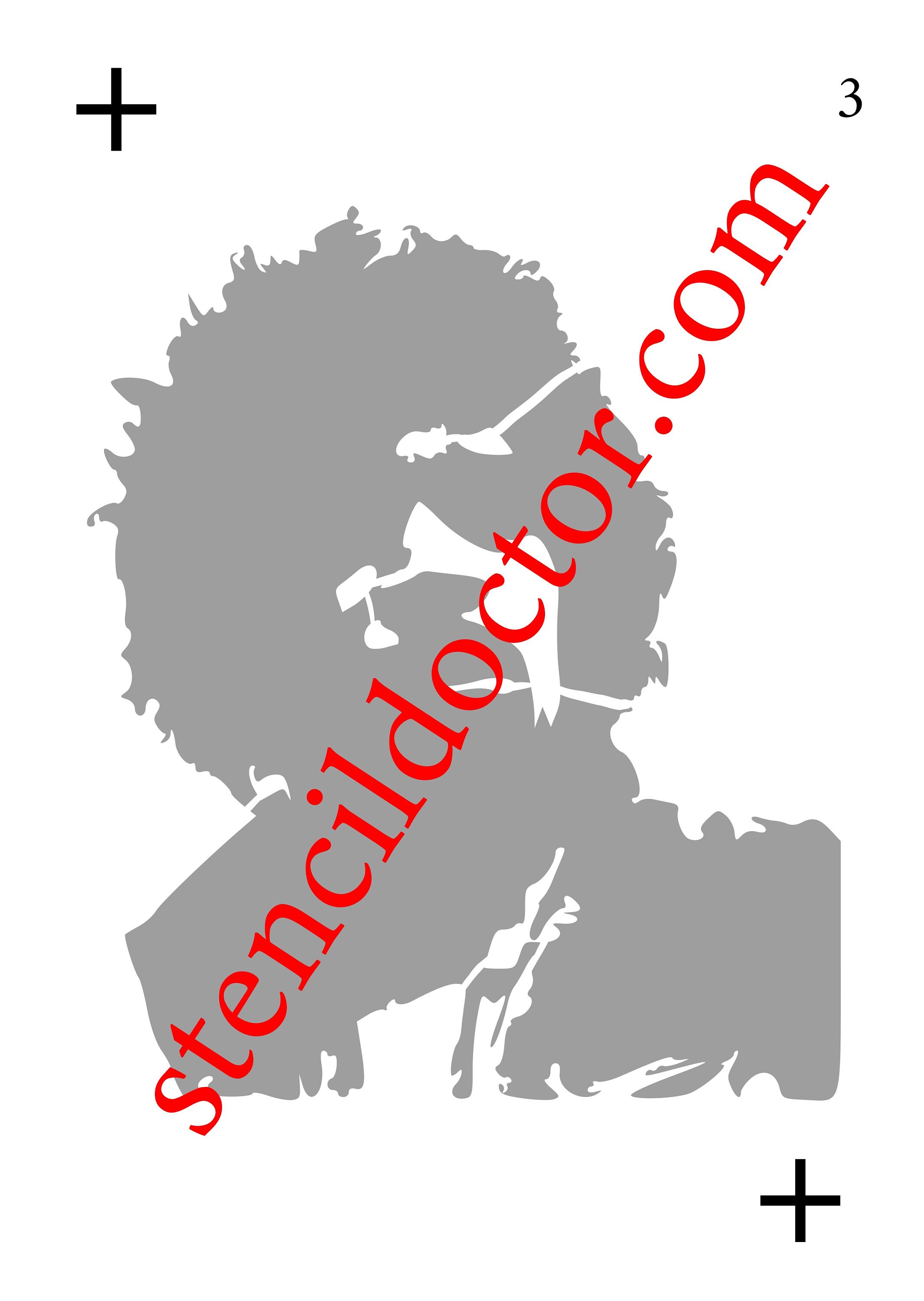 Jimi Hendrix 6 Layer Stencil Template | Print and Cut | Digital ...