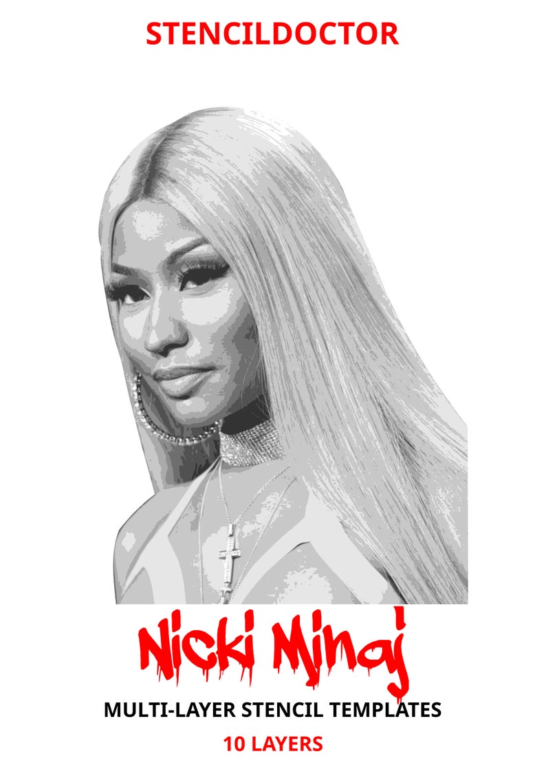 Nicki Minaj. Stencil Templates. 10 Layers. Rap Hip Hop - Etsy