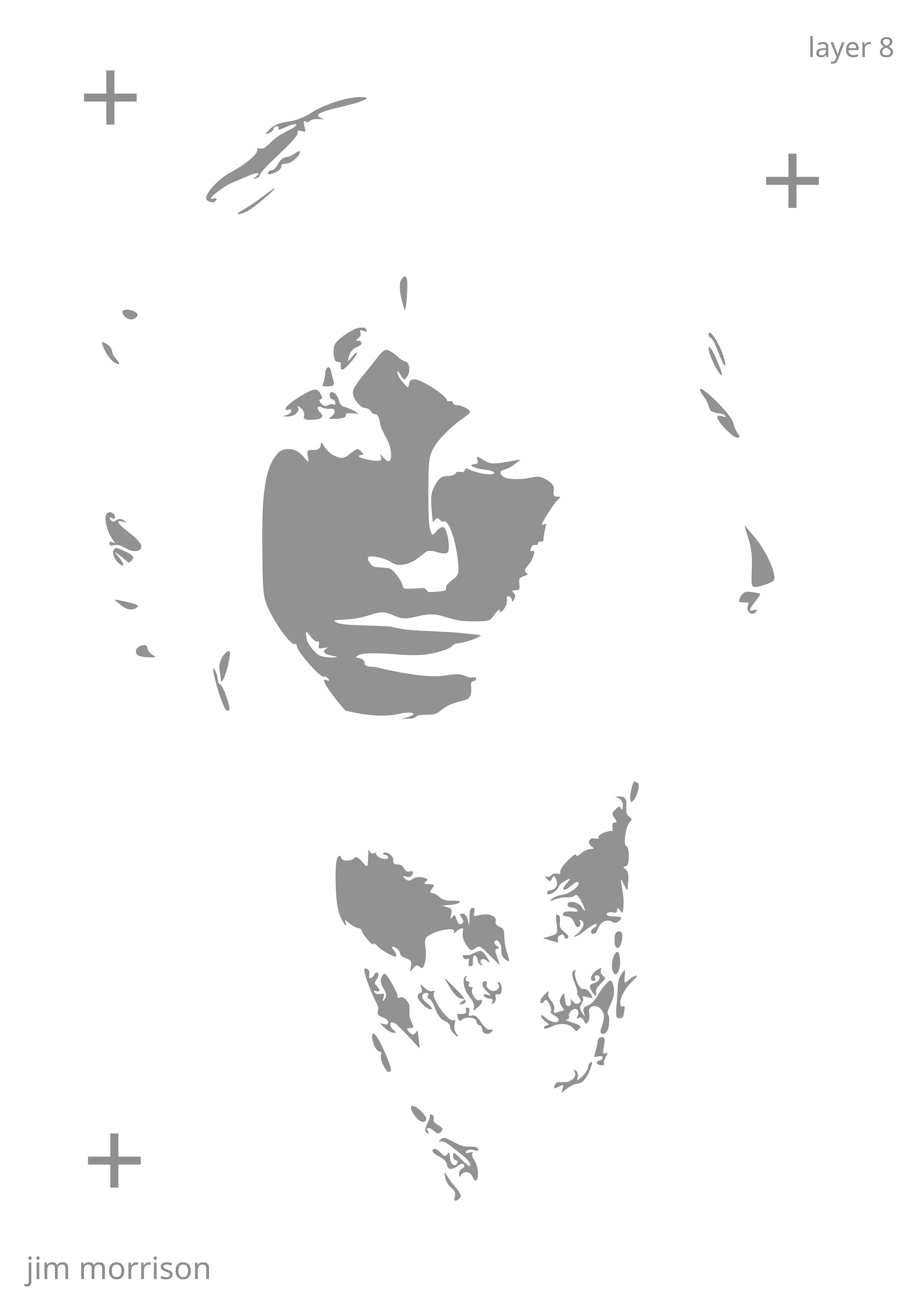 Jim Morrison Stencil Printable