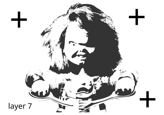 Chucky Stencil