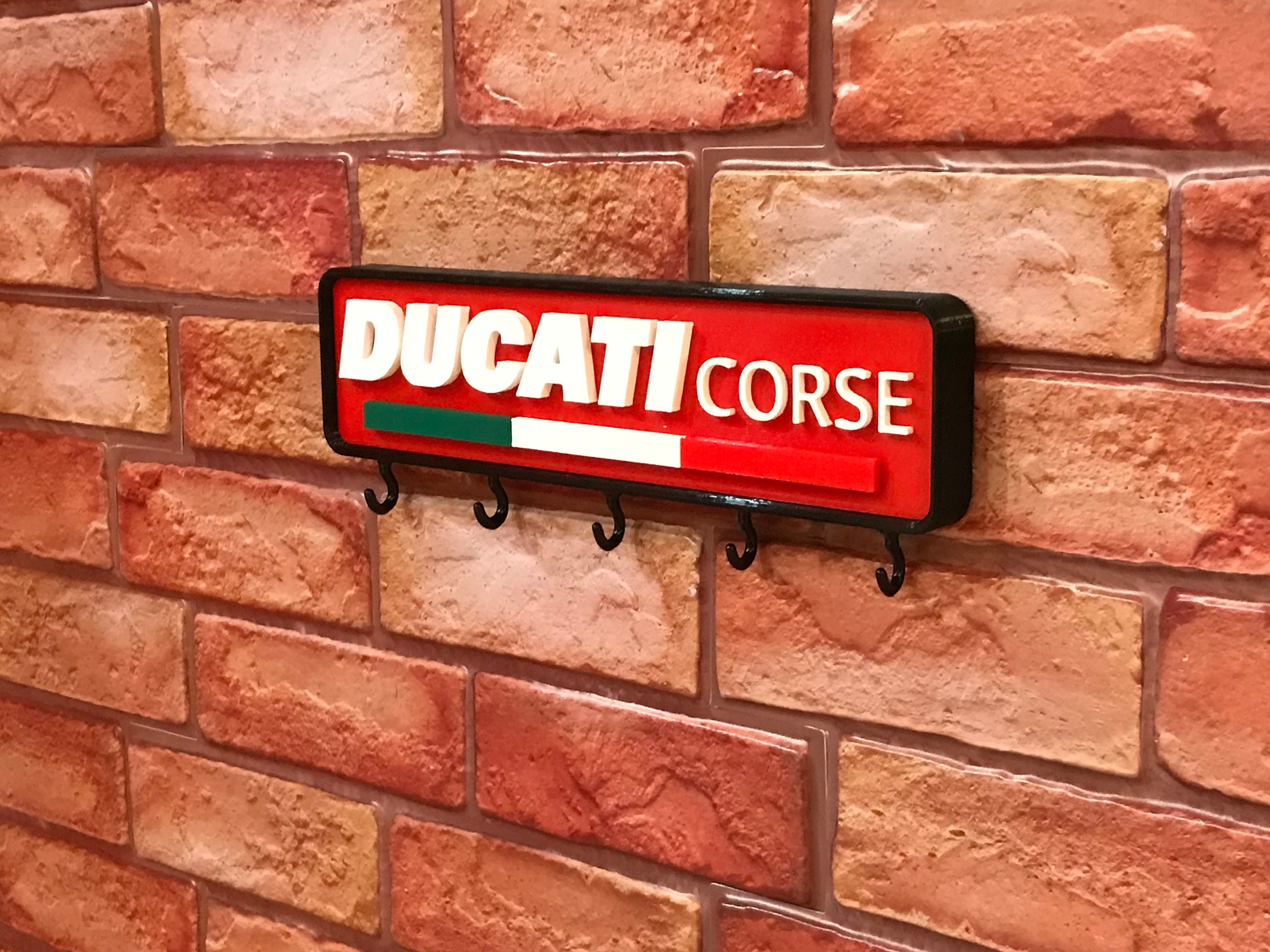 DUCATI CORSE Embossed Key Rack 5 Hooks - Etsy