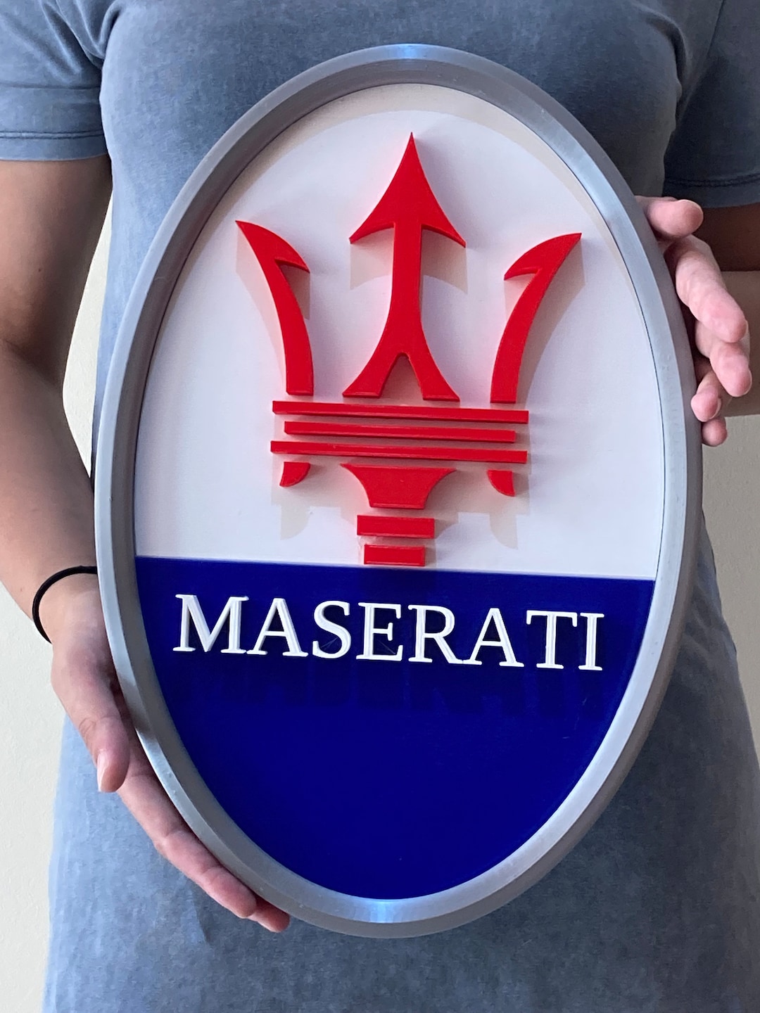MASERATI Embossed Wall Plaque - Etsy