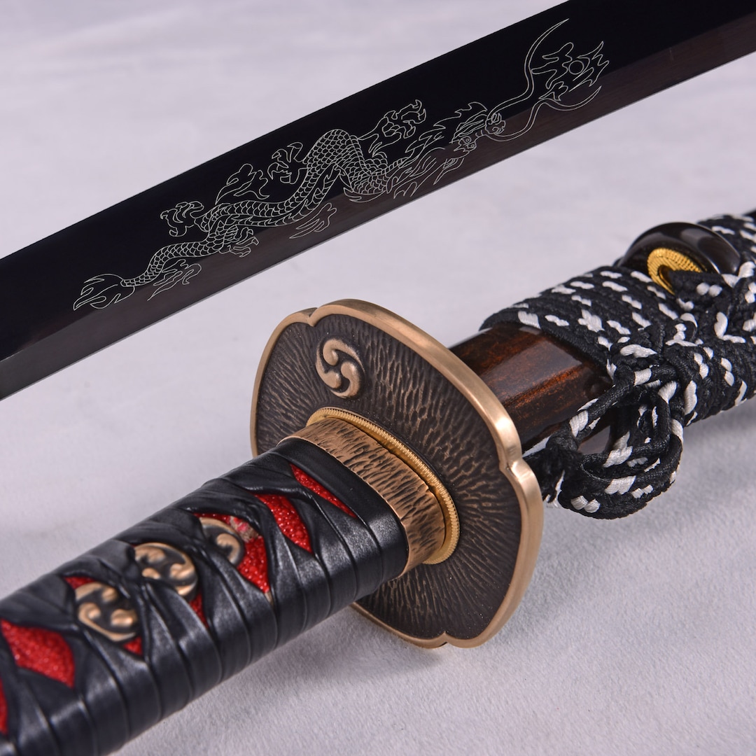 Handmade Japanese Katana Sword Hand Forging Full Tang 1095 High Carbo ...