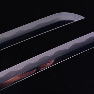 Handmade Sanmai Damascus Clay Tempering Katana Full Tang Real Japanese ...