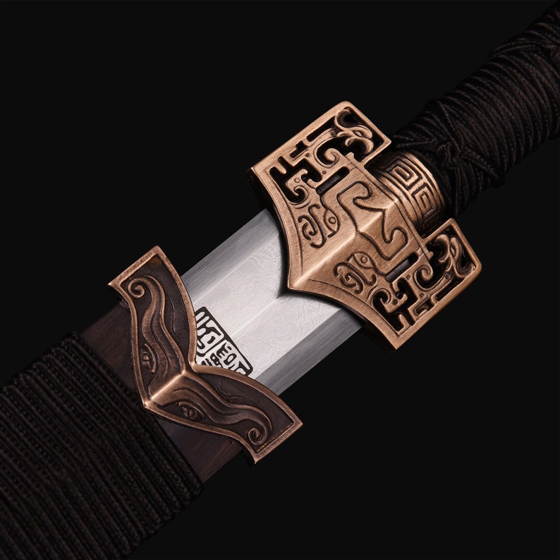 QUAN Handmade Chinese Sword Real Sword Eight-faced Han Sword Forged in ...