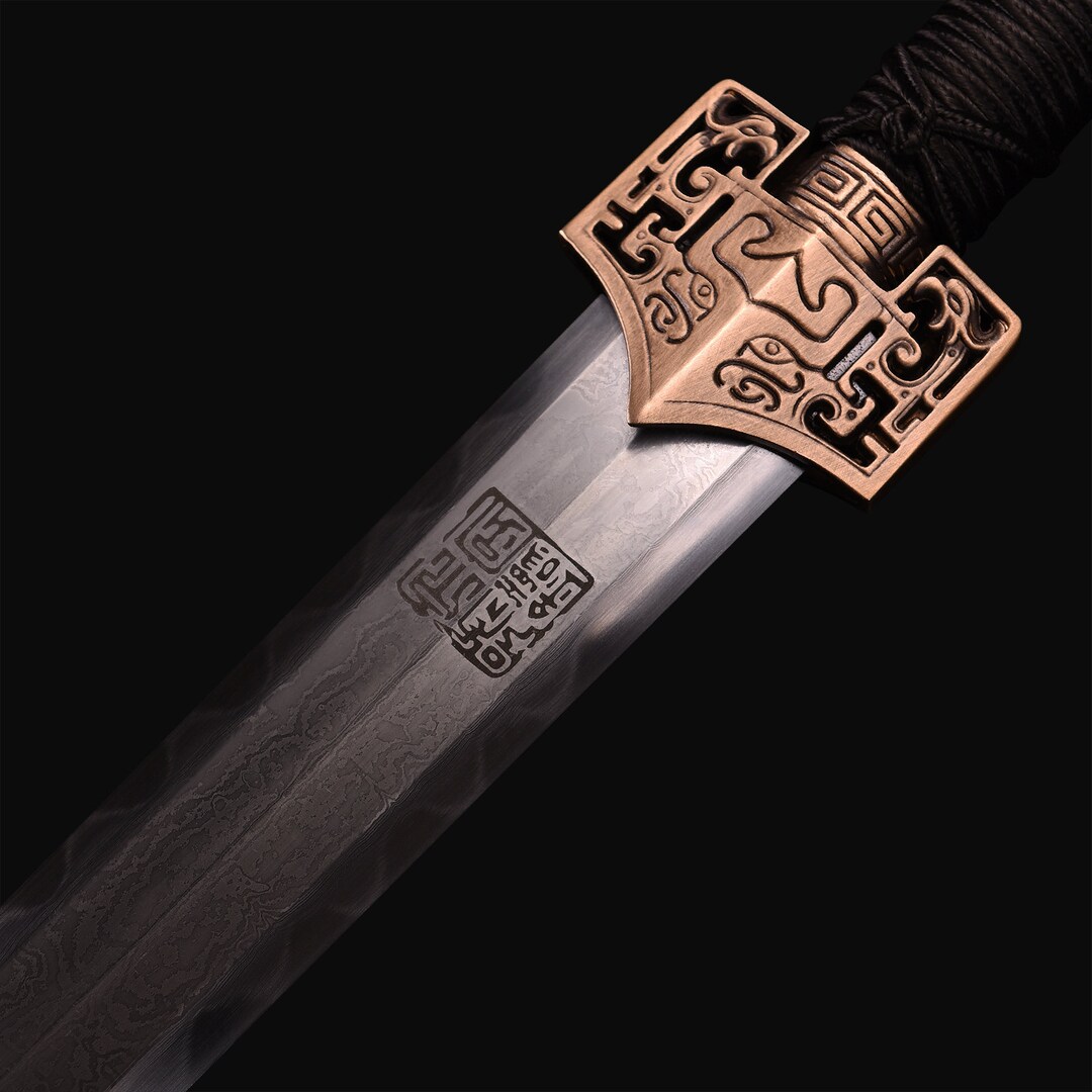 QUAN Handmade Chinese Sword Real Sword Eight-faced Han Sword Forged in ...
