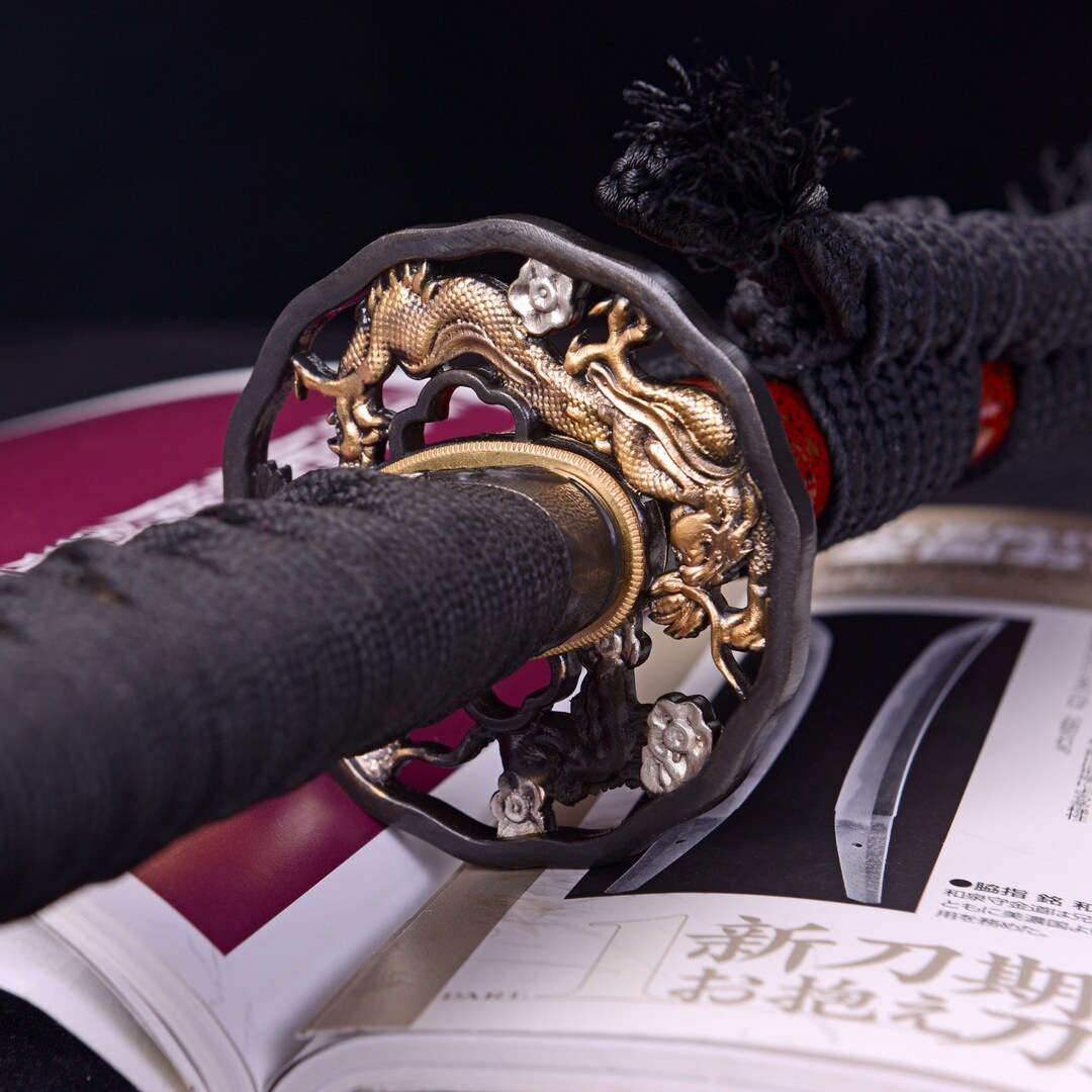 Handmade Masterpiece Japanese Katana Sword Real Hand Forging Full Tang ...