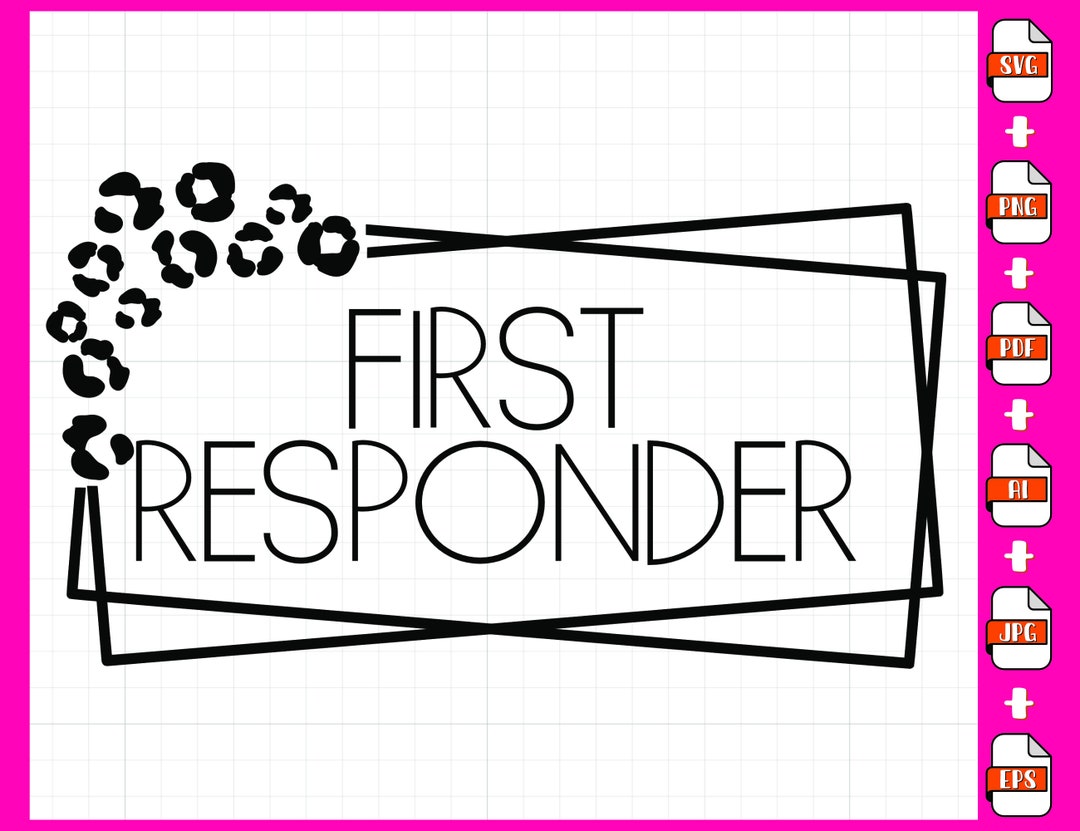 First Responder SVG Png, Instant Download - Etsy