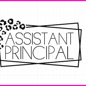 Assistant Principal SVG PNG, Instant Download - Etsy