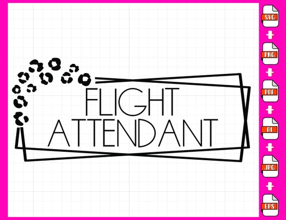 Flight Attendant SVG PNG Instant Download - Etsy