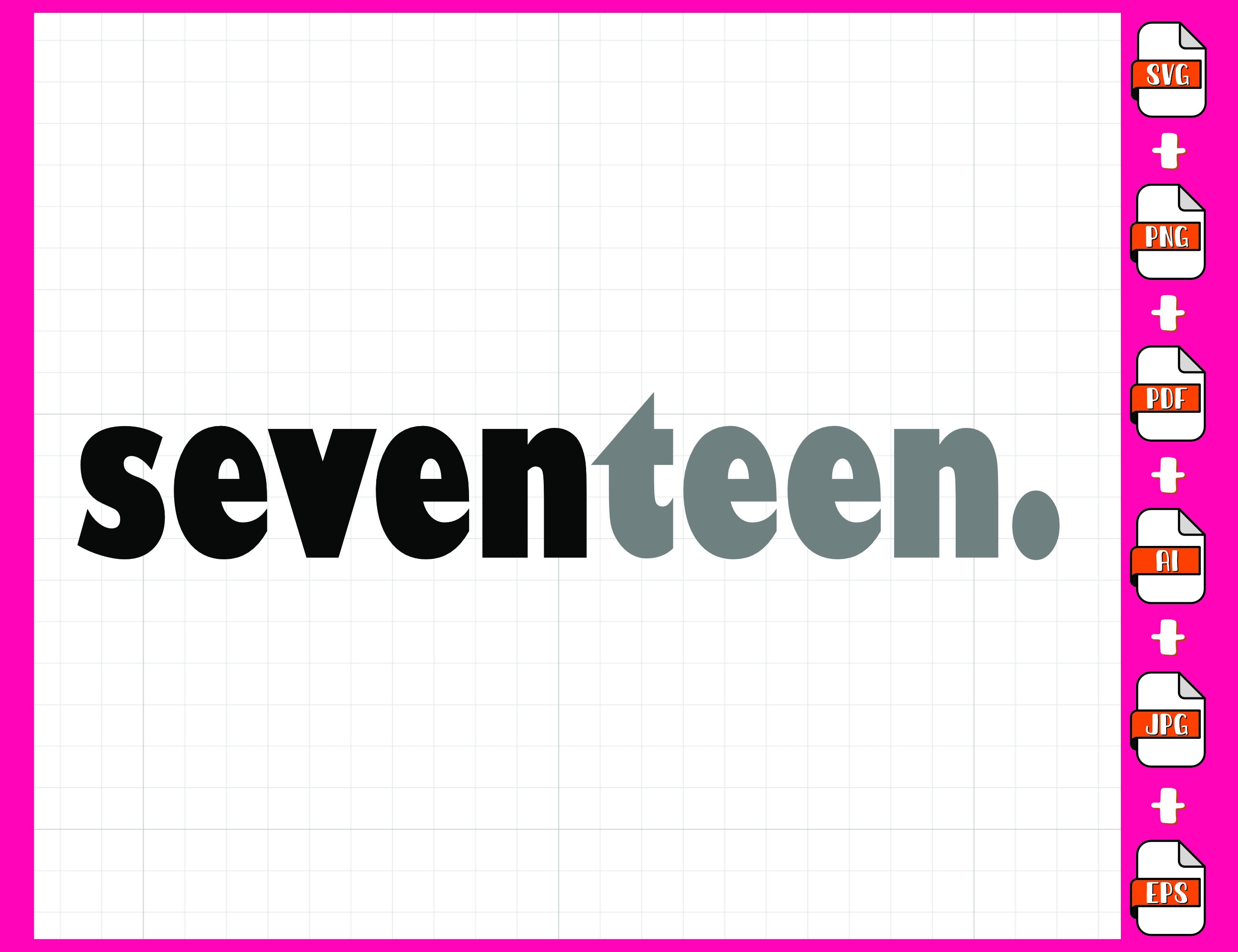 17 Birthday SVG PNG Seventeen SVG 17th Birthday Svg Instant - Etsy Canada