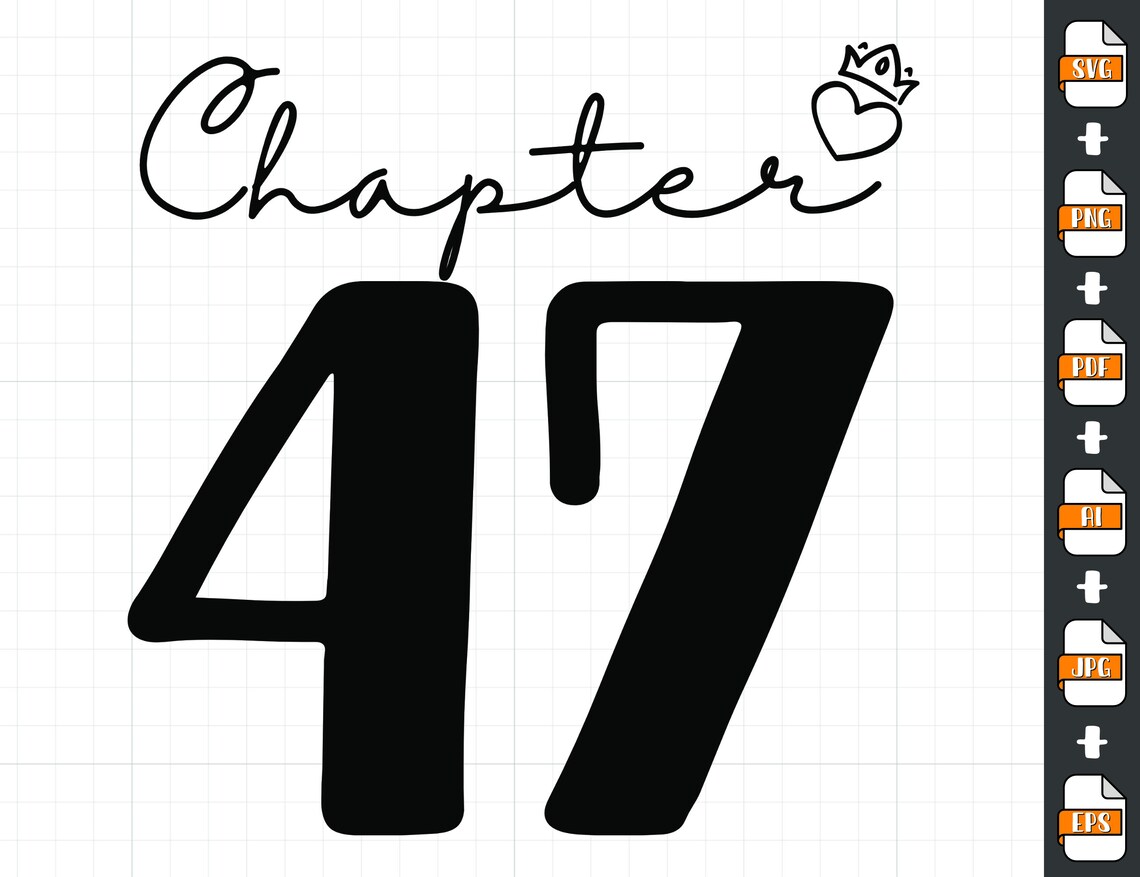 47 Birthday SVG PNG Chapter 47 SVG 47th Birthday Svg Instant - Etsy
