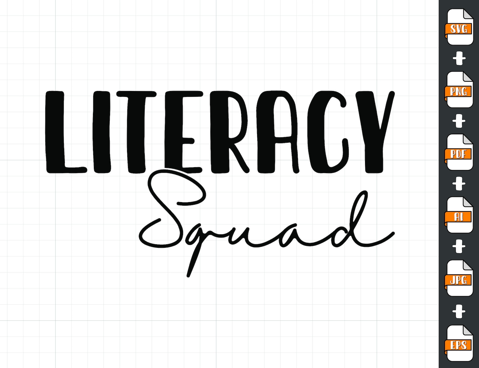 Literacy Squad SVG PNG Teacher Svg Student Svg Instant Download Svg Png ...