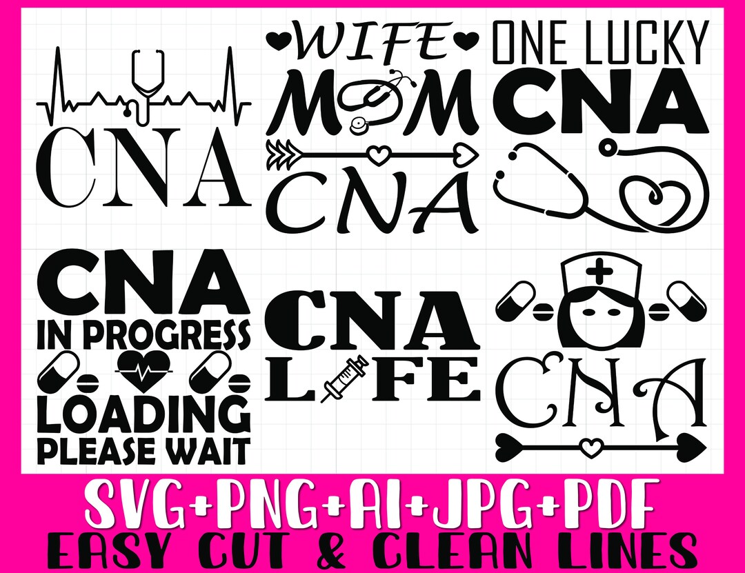 CNA Bundle Svg Png, Certified Nursing Assistant Svg, CNA Student Svg ...