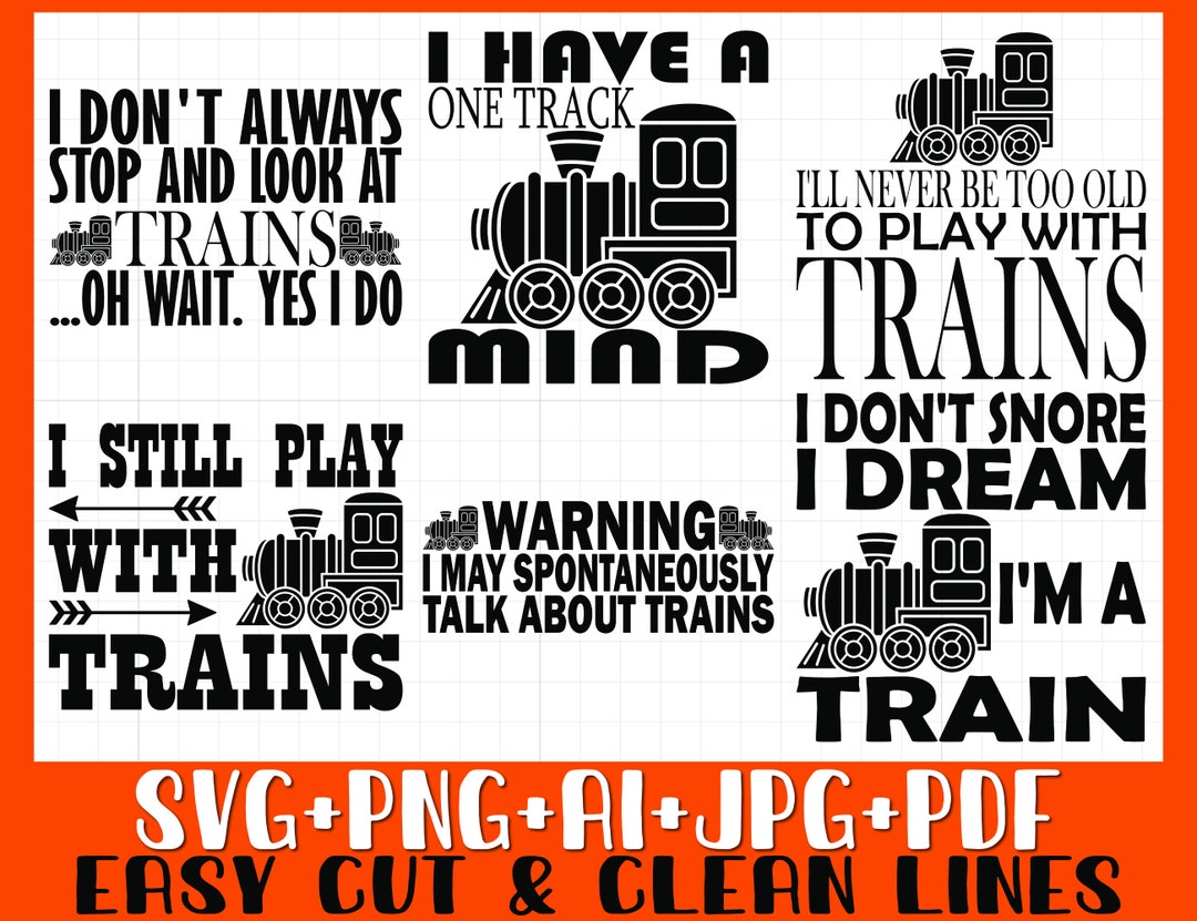 Model Train Bundle SVG PNG, Train Lover Svg Png, Train Svg Png, Instant ...